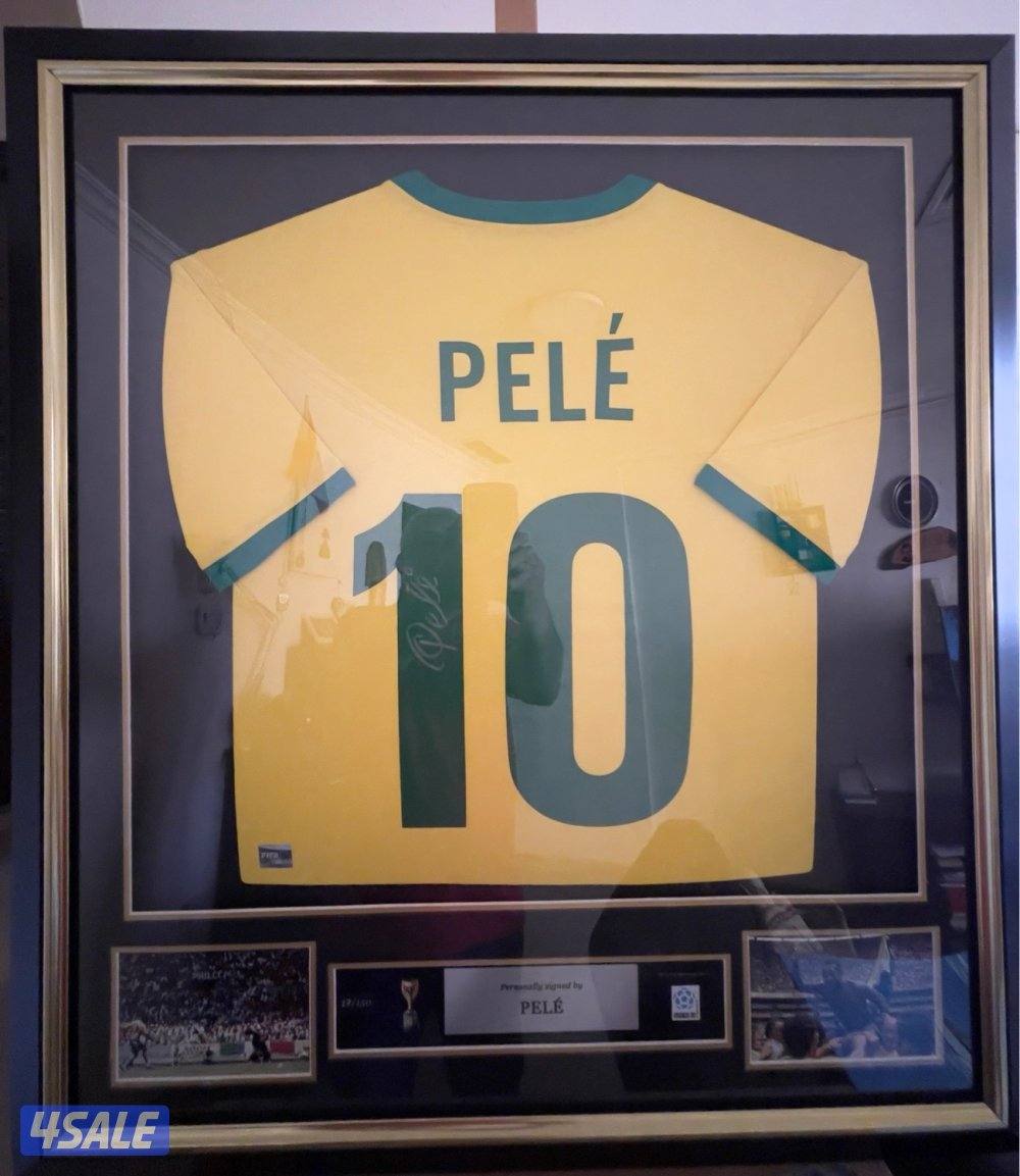 PELÉ Official FIFA World Cup Signed and Framed Brazil 1970 H, No: