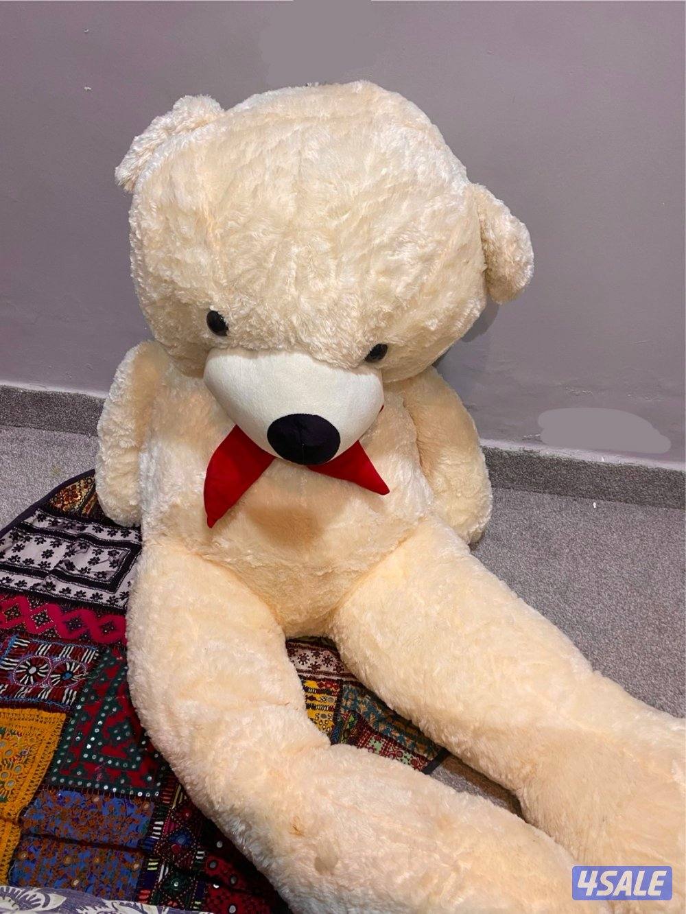 Teddy bear human sized 8ft tall cute white cream teddy bear, No: