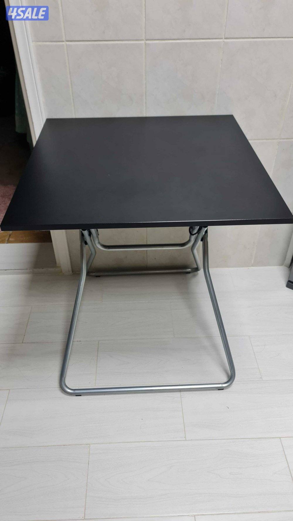 FOR SALE: Folding Table 1 Chair (Black, New) Brand N, No: