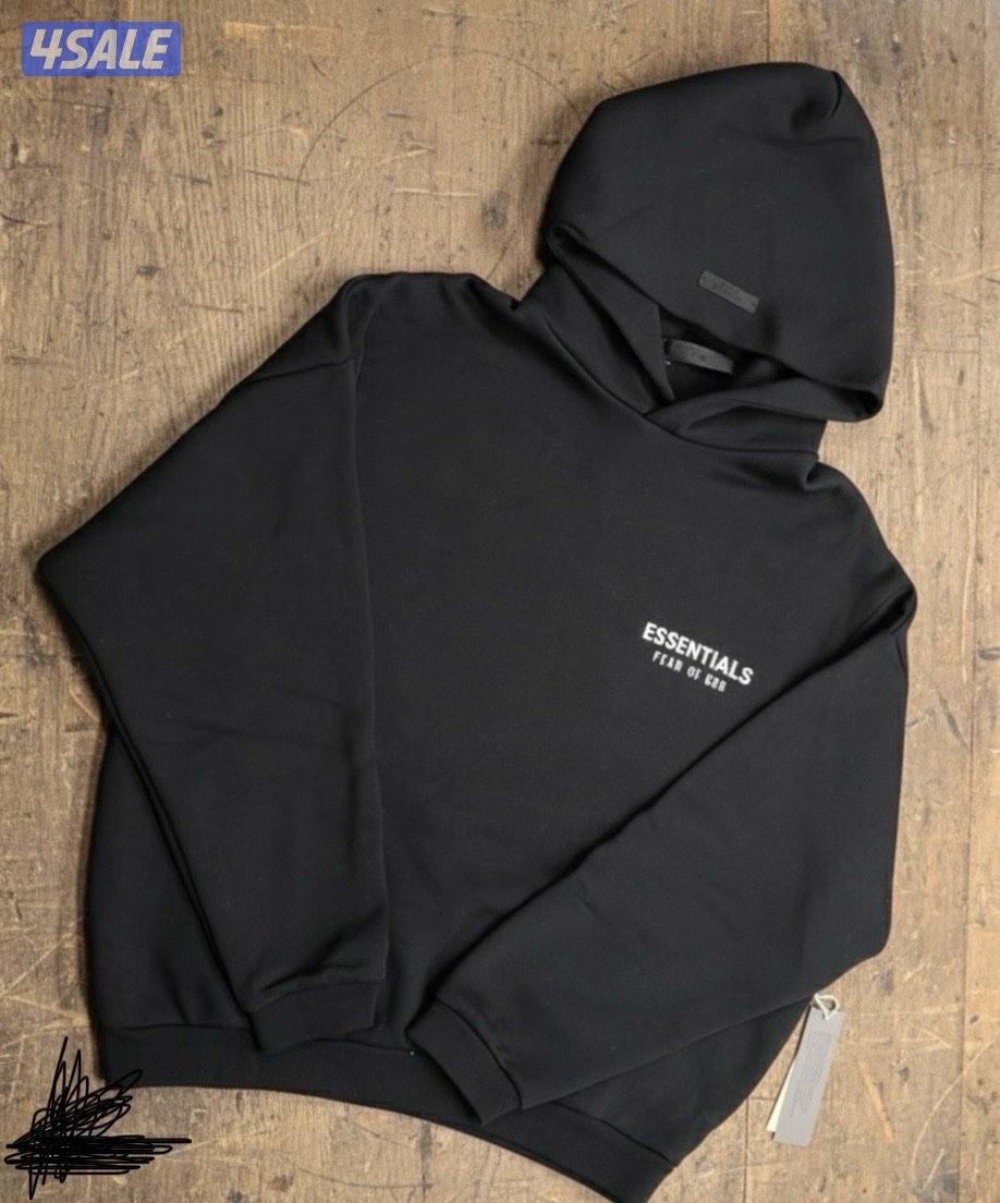 Essentials Fear of God FW24 Fleece Hoodie black/Grey، رقم:20397753