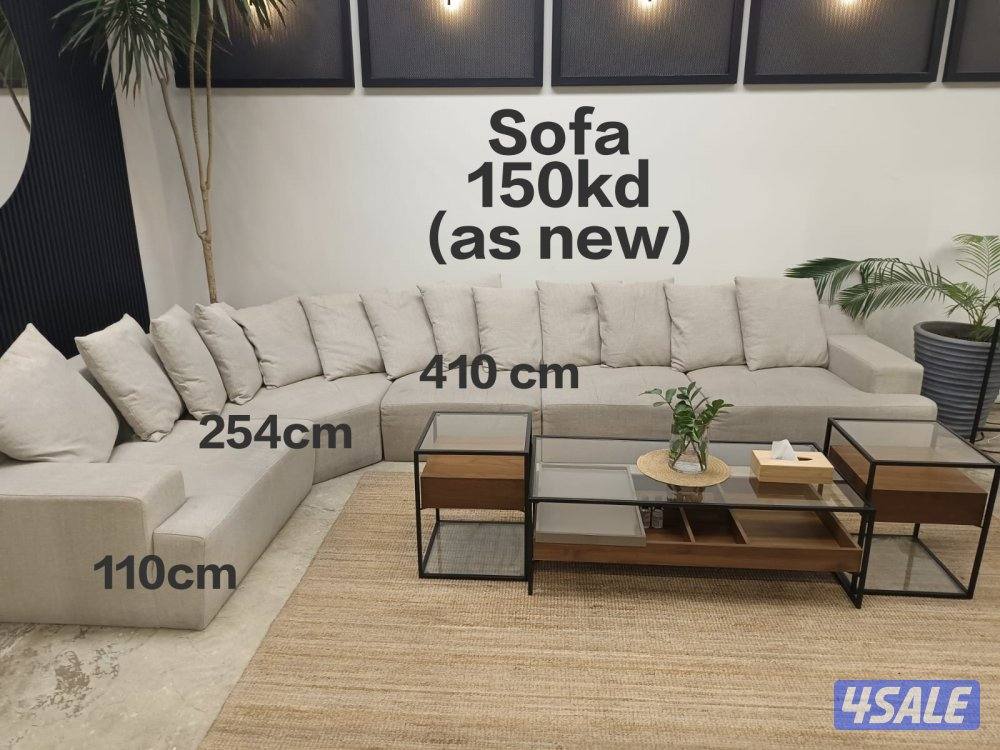 L Sofa lounge coffee table side tables, No:20546227